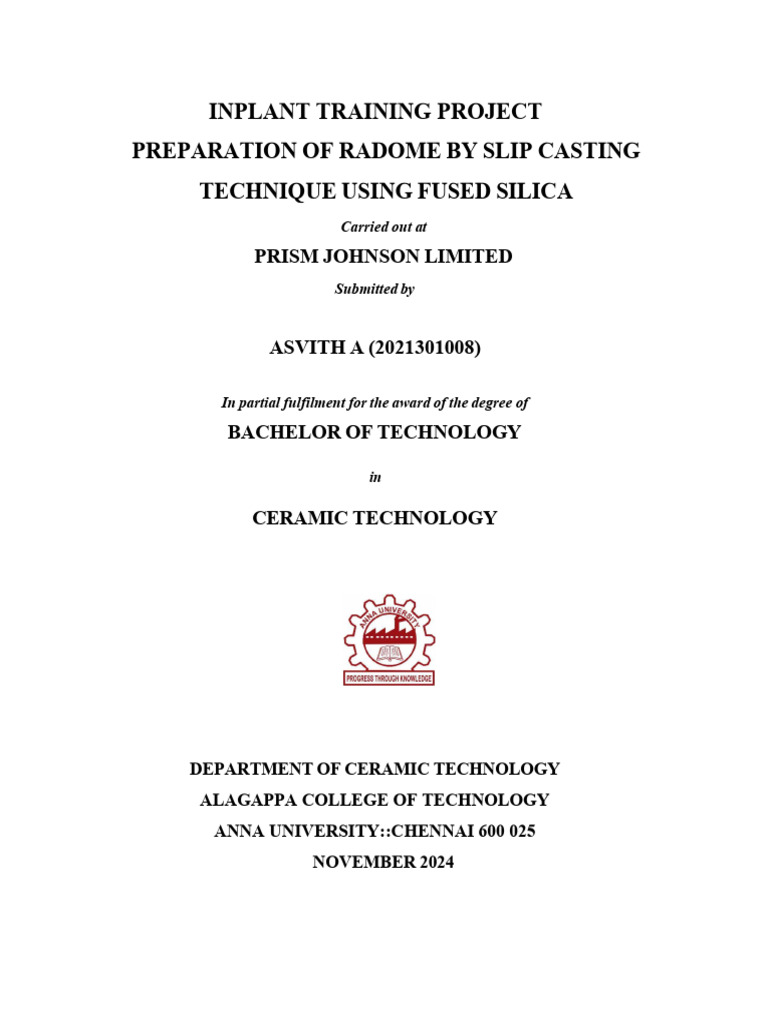 Intern Report | PDF | Particle Size Distribution | Plaster