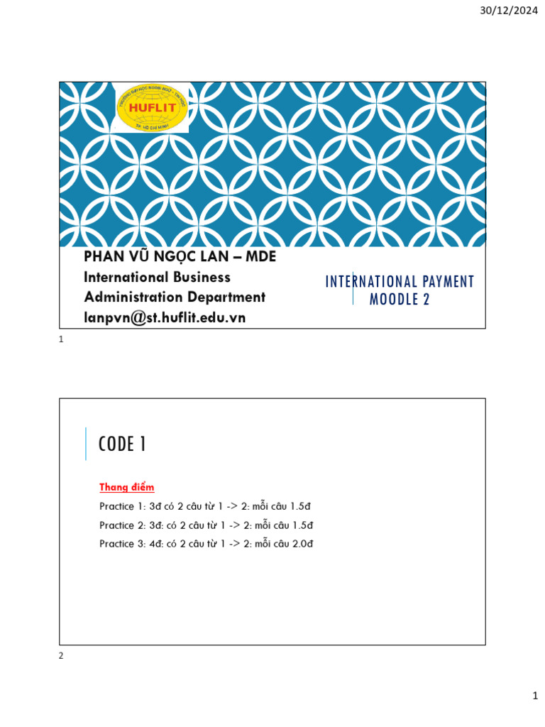 Moodle 2 Methods of Payments 1 | PDF | Banking | Business