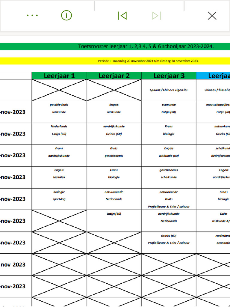 Website - Toetsrooster Basis 2023-2024 - Leer 1, 2, 3, 4, 5 & 6 - 09.PDF - Toetsrooster | PDF