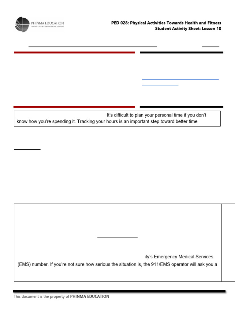Ped028 Sas Lesson 10 | PDF | First Aid | Hand Washing