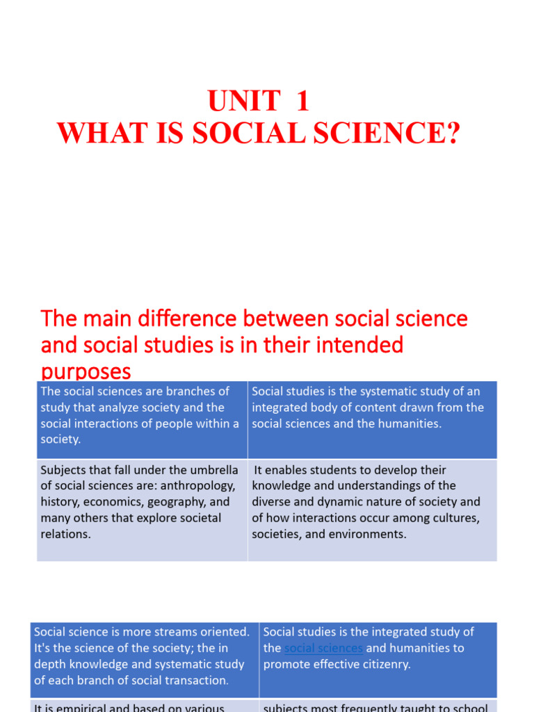 Understanding Social Science vs. Studies | PDF | Social Sciences | Science