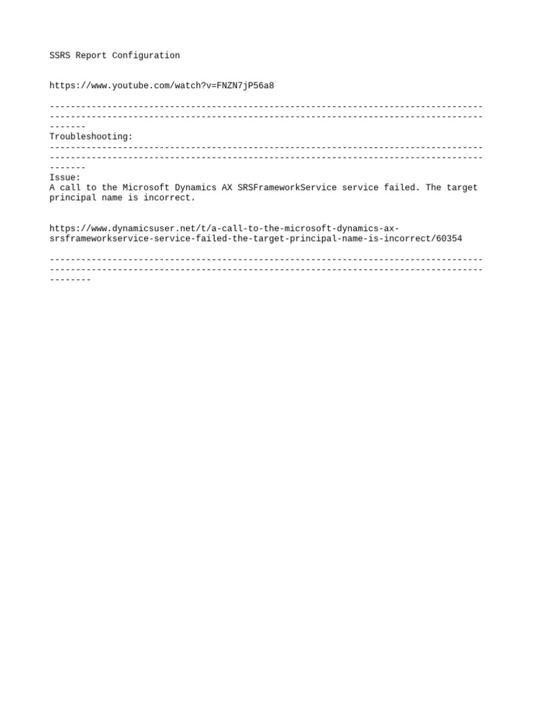 Ssrs Troubleshooting | PDF