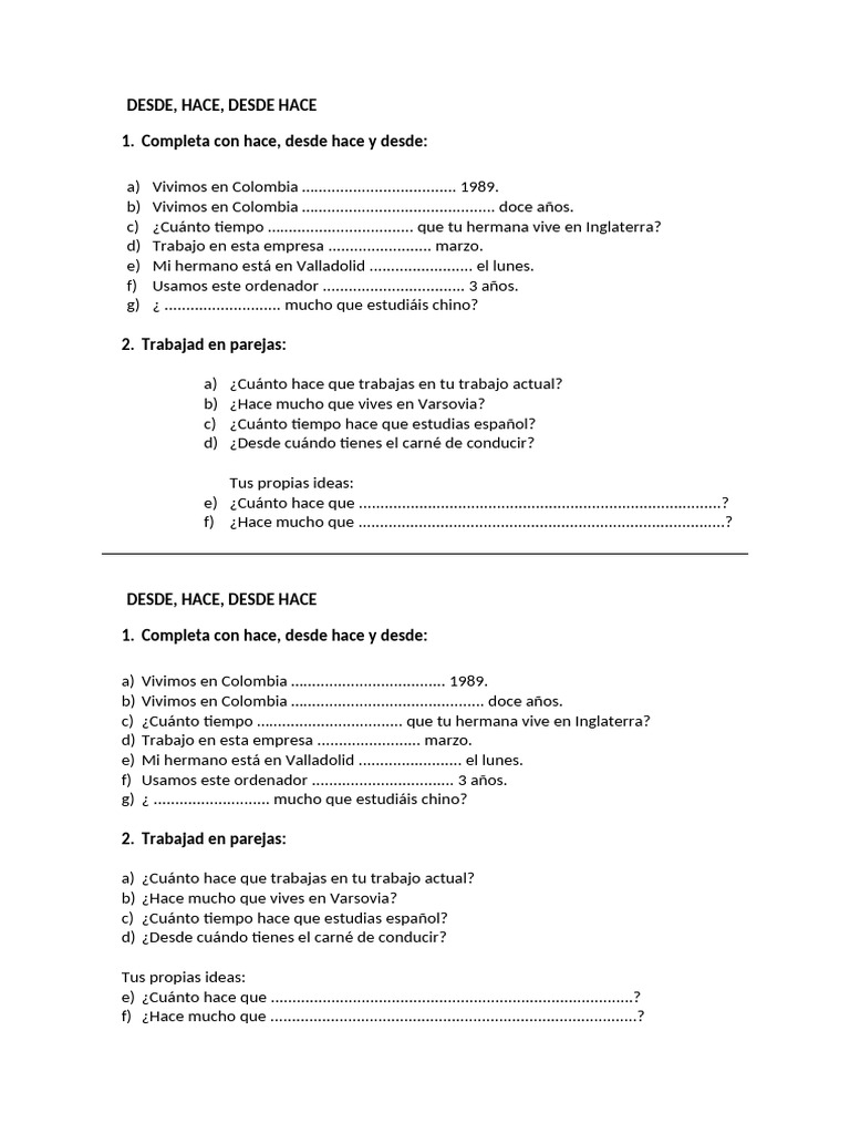 DESDE_HACE_DESDE HACE | PDF
