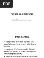 Class 9 Economics Chapter 2 Notes - People As Resource Free PDF | PDF ...
