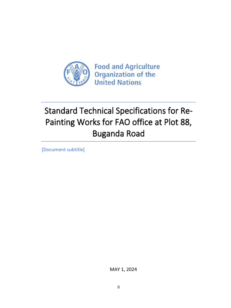 Technical Specifications For Re-Painting Works | PDF | Paint ...