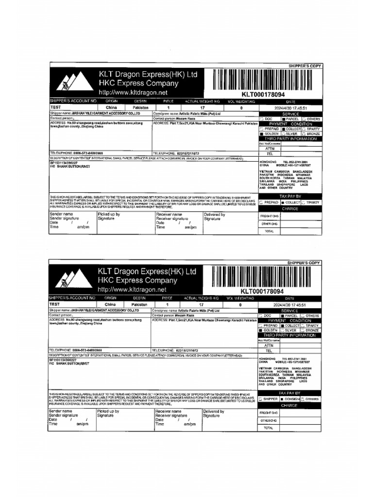 KLT000178094 Awb | PDF
