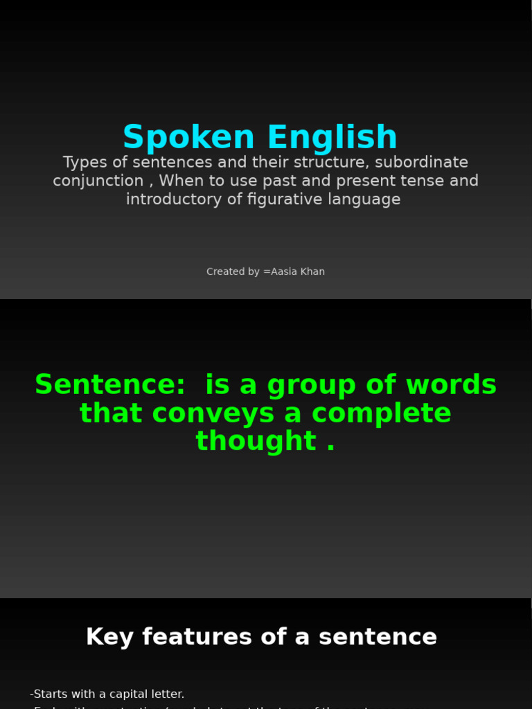 Types of Sentences (When To Use Past and Present Tense) | PDF ...