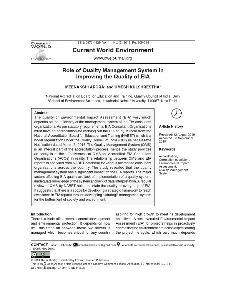 Role of Quality Management System in Improving The | PDF ...