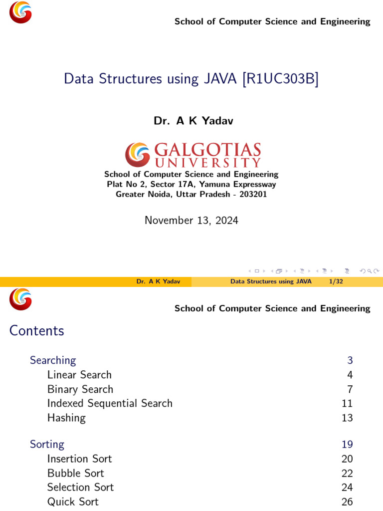 DS E-Content - Module 4 Searching & Sorting | PDF | Database Index | Computer Data