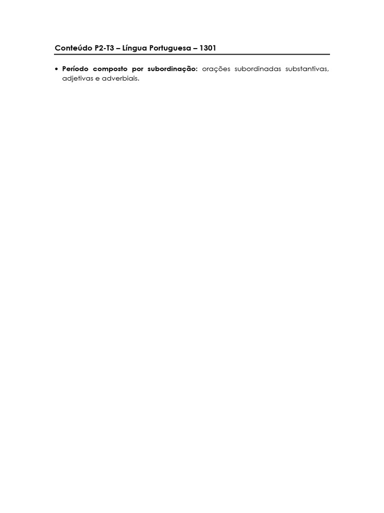 Conteúdo P2-T3 - LP - 1301 | PDF