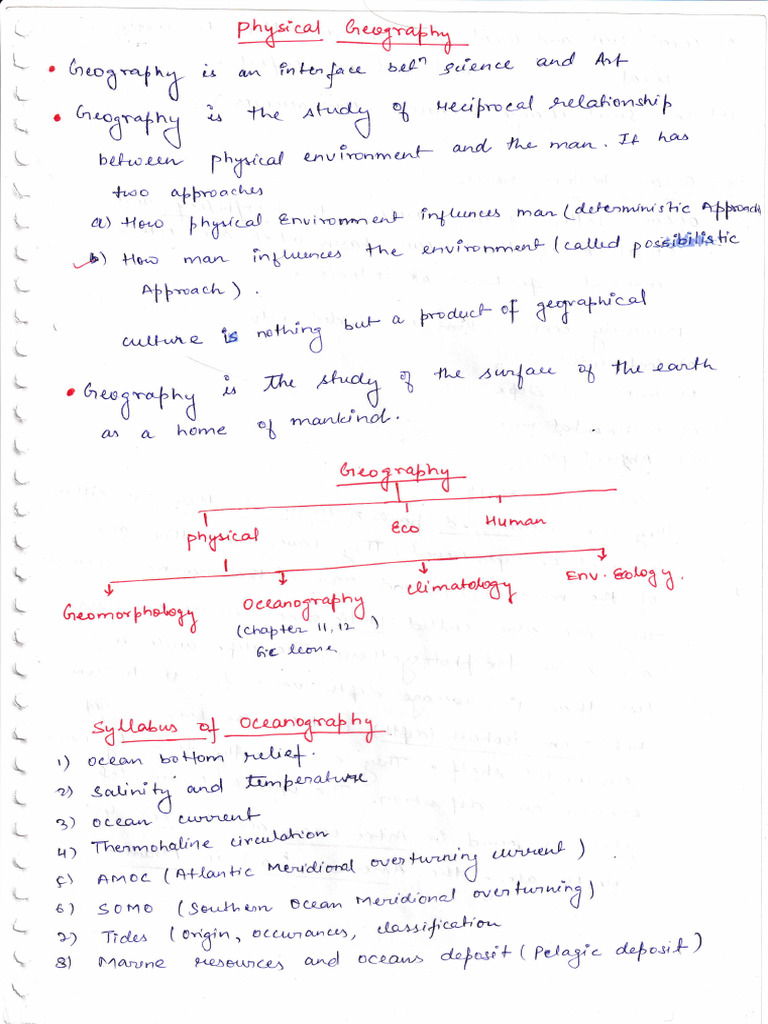 Physical Geography Notes (Alok Ranjan Sir) | PDF