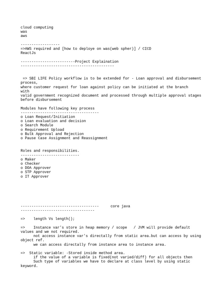 Final Note For Interview | PDF