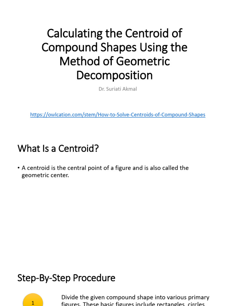 Centroid Calculation for Compound Shapes | PDF | Area | Cartesian ...