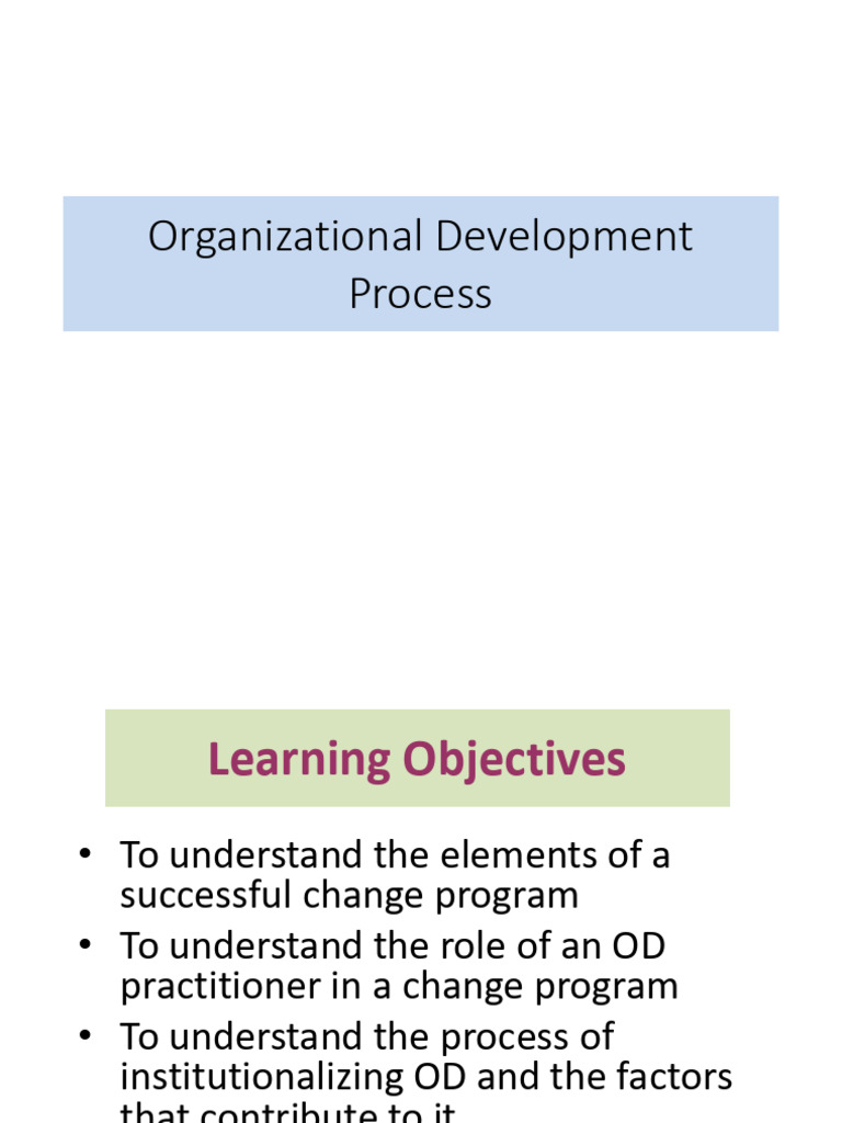 Organizational Development Guide | PDF | Organization Development | Skill