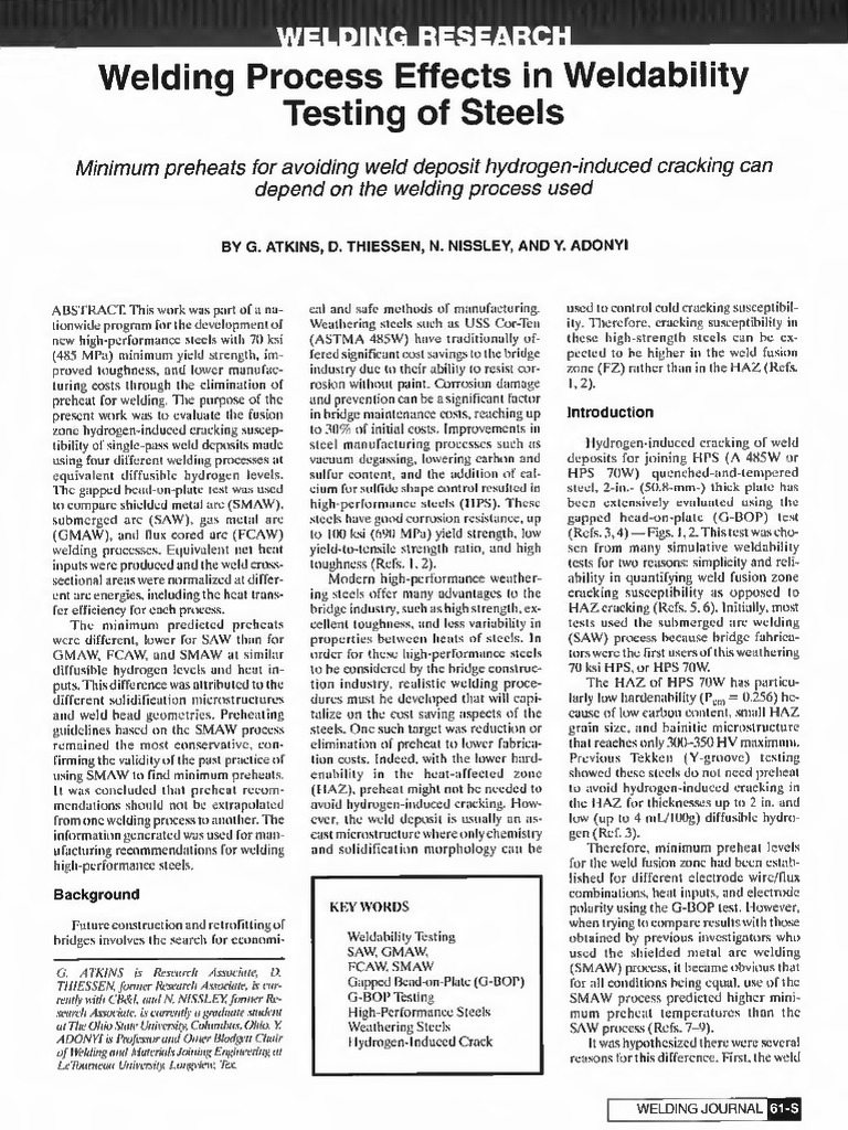 Welding Process Effects | PDF | Welding | Construction