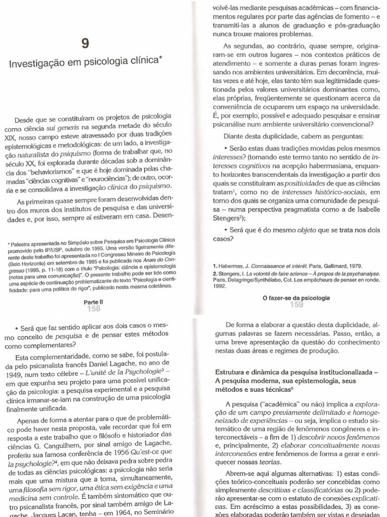 Revisitando as Psicologias_cap9 | PDF