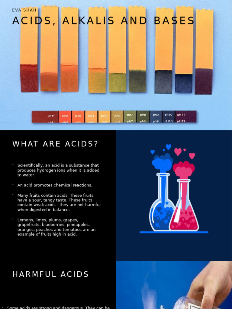 Acids, Bases and Alkalis - Eva Shah | PDF | Acid | Hydroxide
