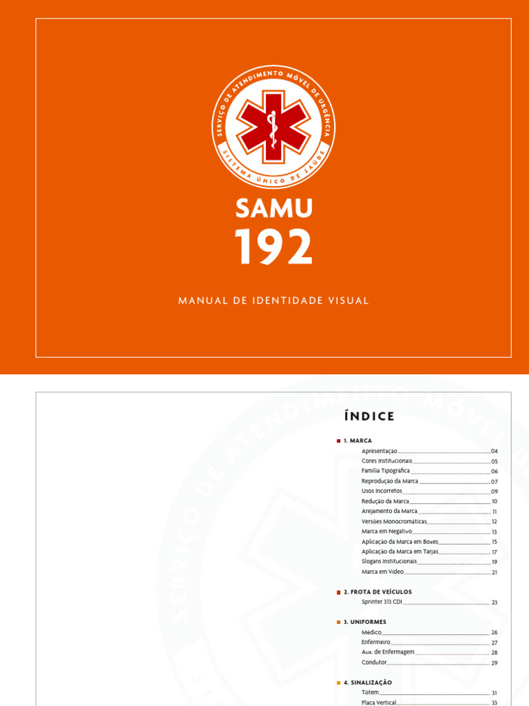 Brandbook Manual de Identidade Samu | PDF