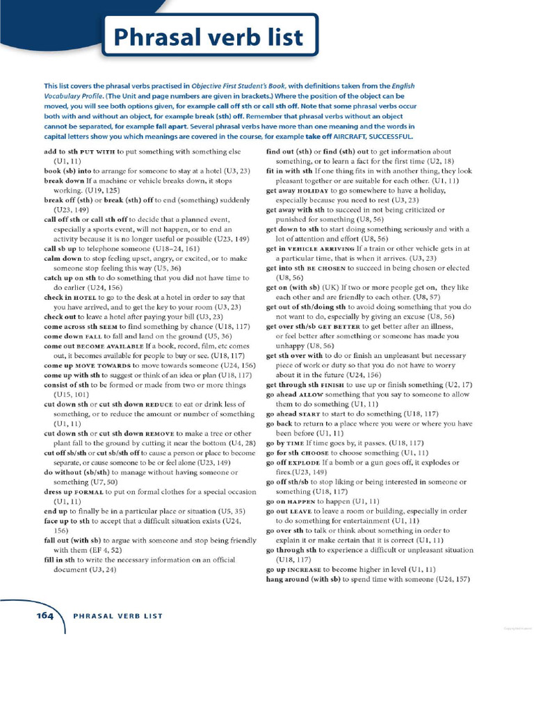 Phrasal Verbs b2 | PDF