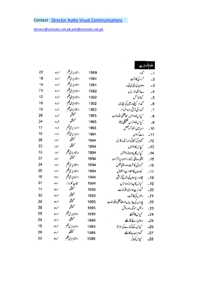 Contact Information for AV Director | PDF