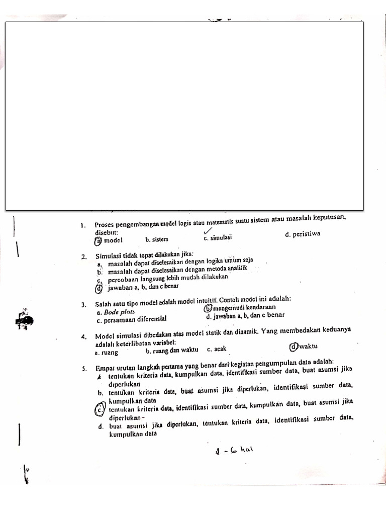Soal Latihan UAS Simulasi | PDF