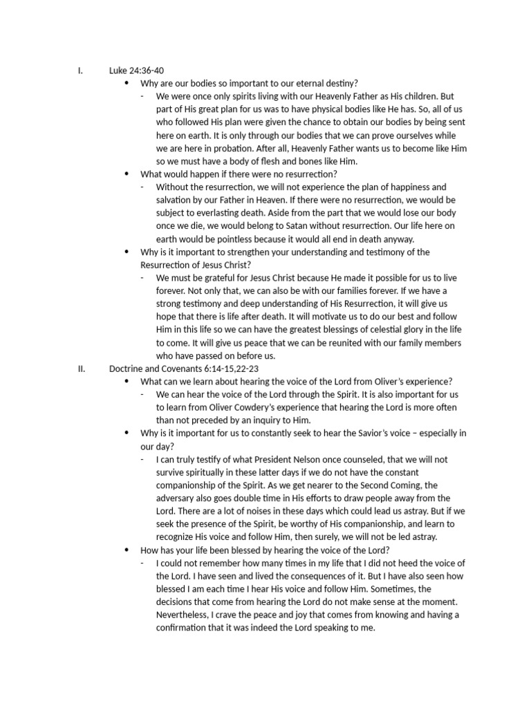 Jesus Christ and His Everlasting Gospel Institute Class Notes | PDF ...