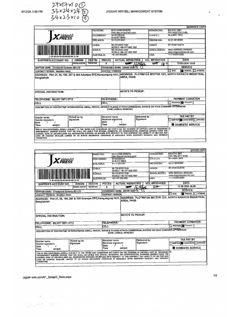 Je000000839 Awb & Ci | PDF