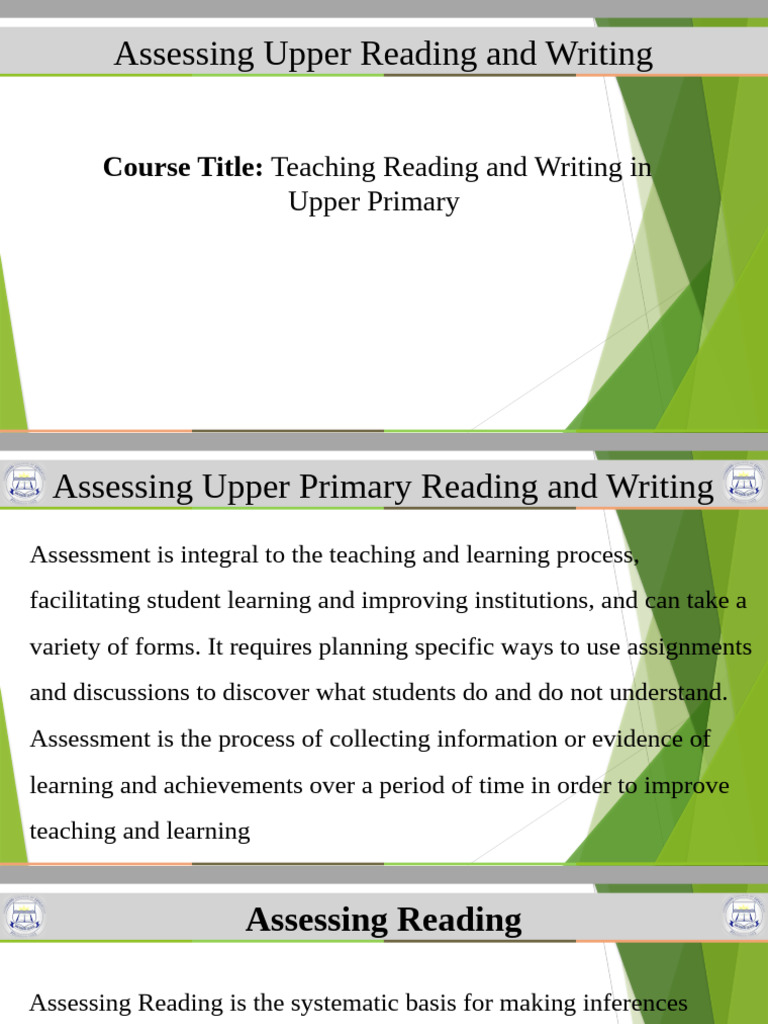Shared Slide Lesson 8 Reading and Wrting Edited 2024 Primary Assessing ...