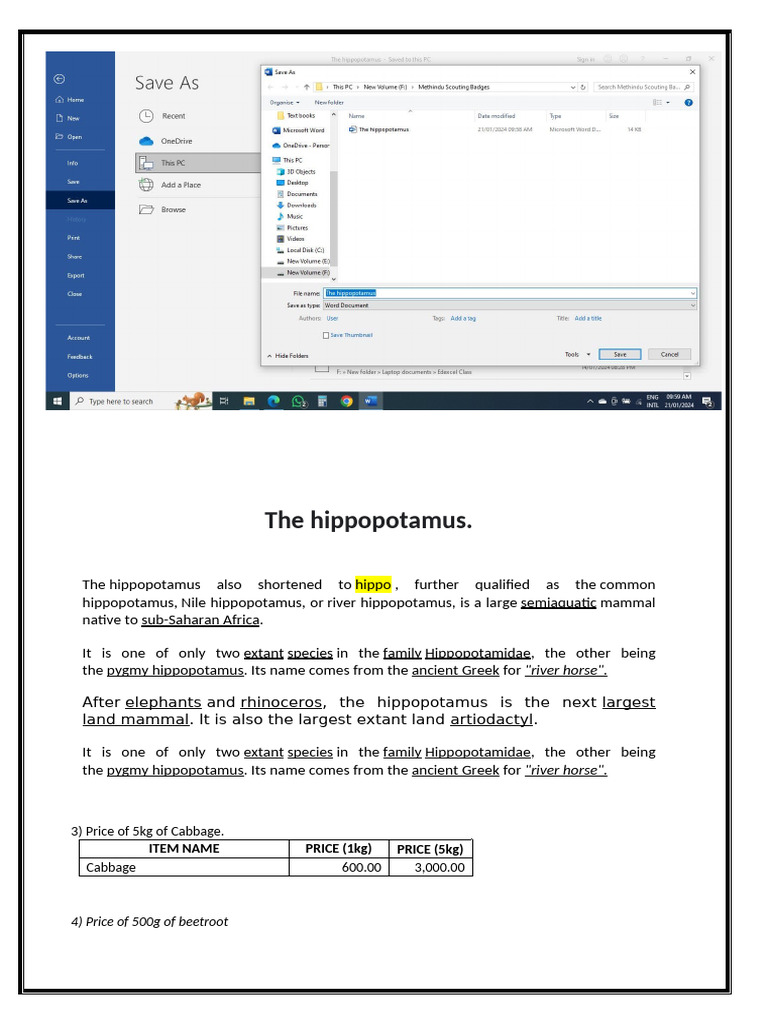 IT Final Print | PDF | Hippopotamus | Mammals