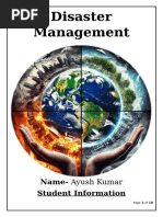 Disaster Management Project Class9 Complete | PDF | Tsunami | Emergency ...