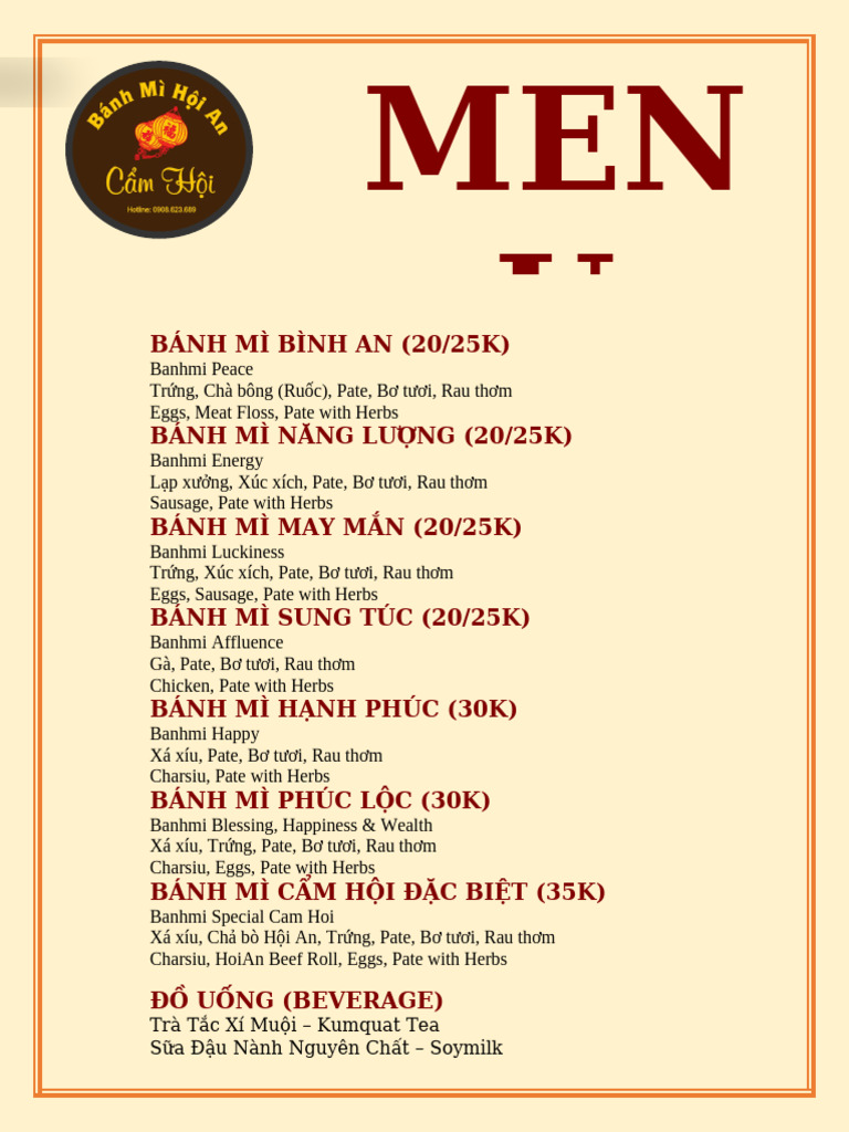 Menu A4 | PDF