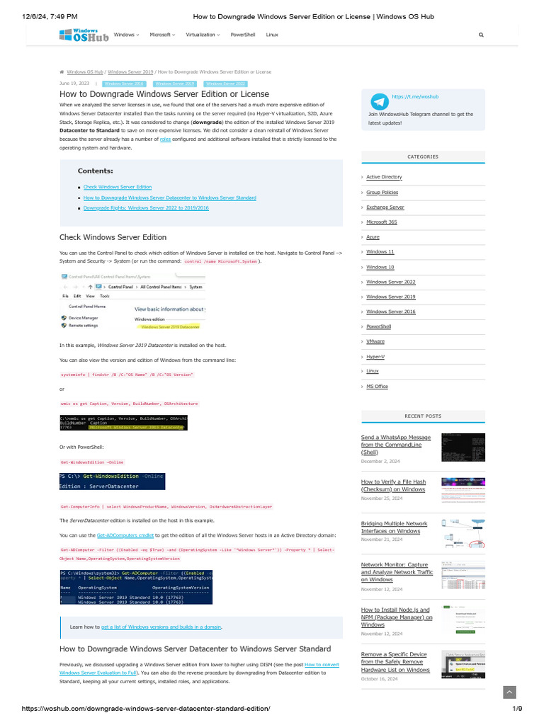 How to Downgrade Windows Server Edition or License _ Windows OS Hub ...