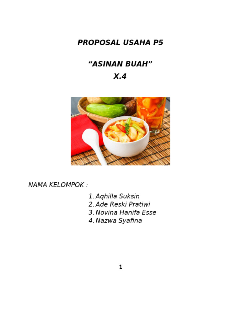 Proposal Usaha P5 | PDF