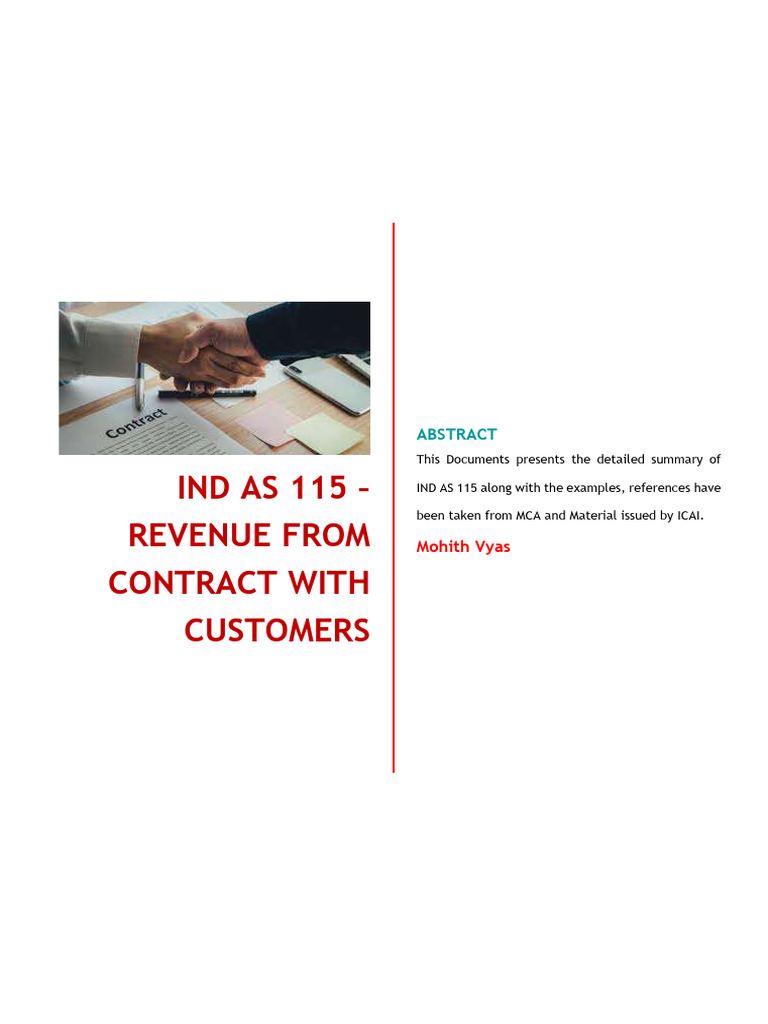 IND AS 115 - Notes - V4 | PDF | Option (Finance) | Consideration
