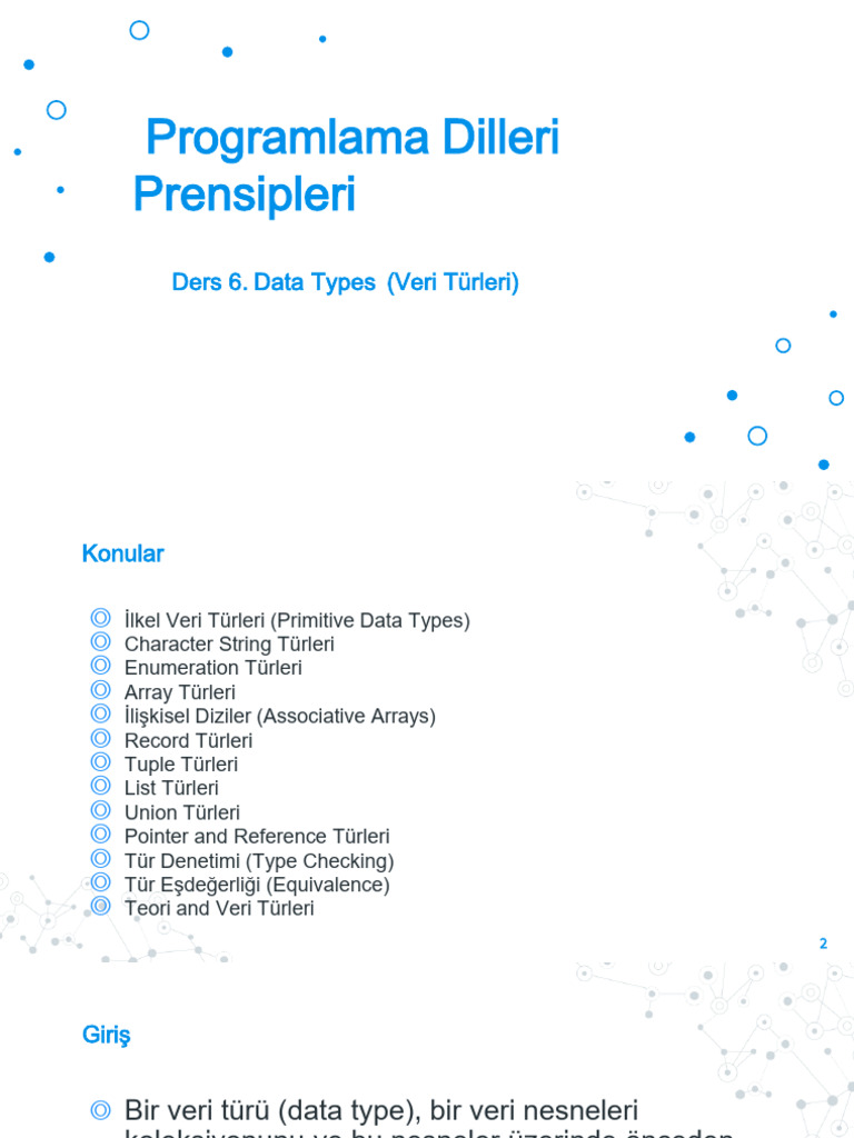 Ders-6 Data Types (Veri Türleri) | PDF