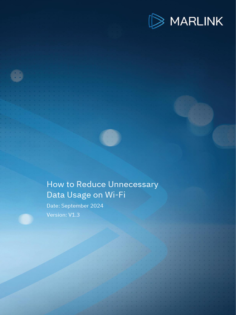 How To Reduce Unnecessary Data Usage On Wi-Fi V1.3 | PDF | I Cloud | Ios