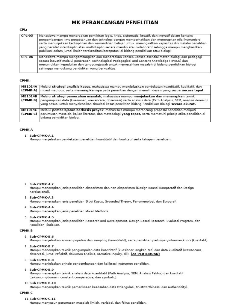 Design MK Perancangan Penelitian | PDF