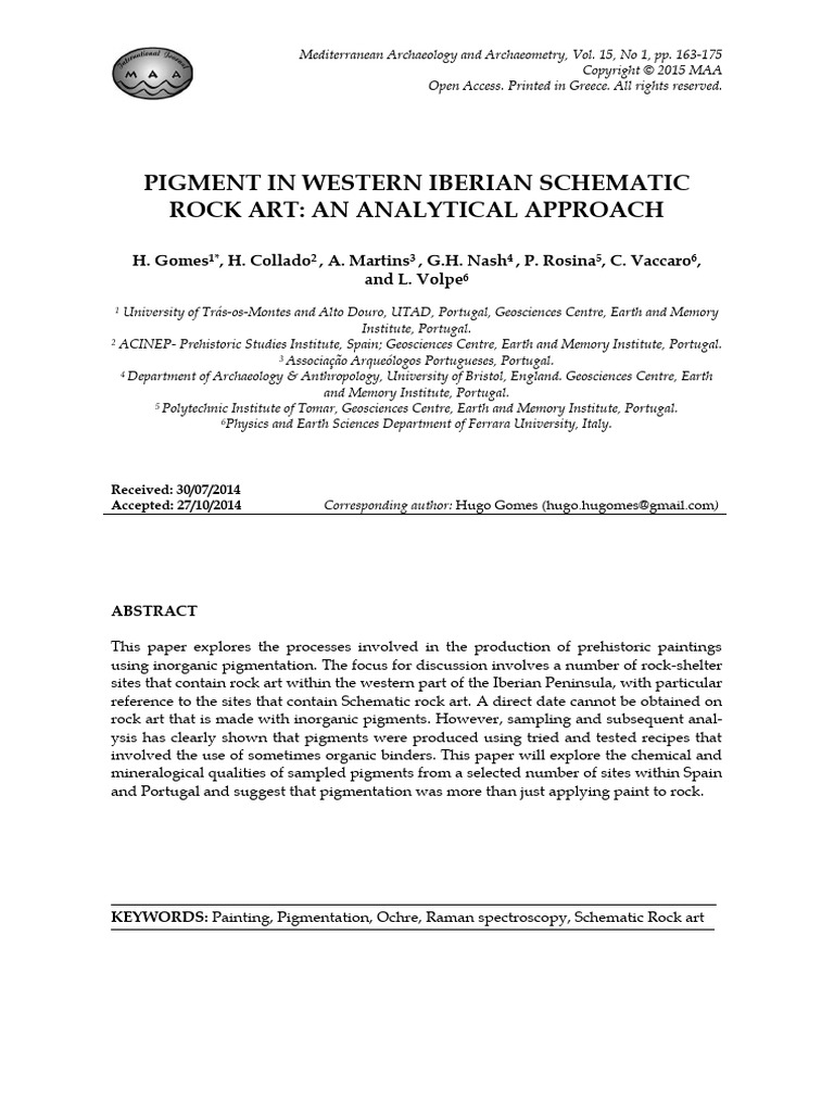Pigment in Western Iberian Schematic Roc | PDF