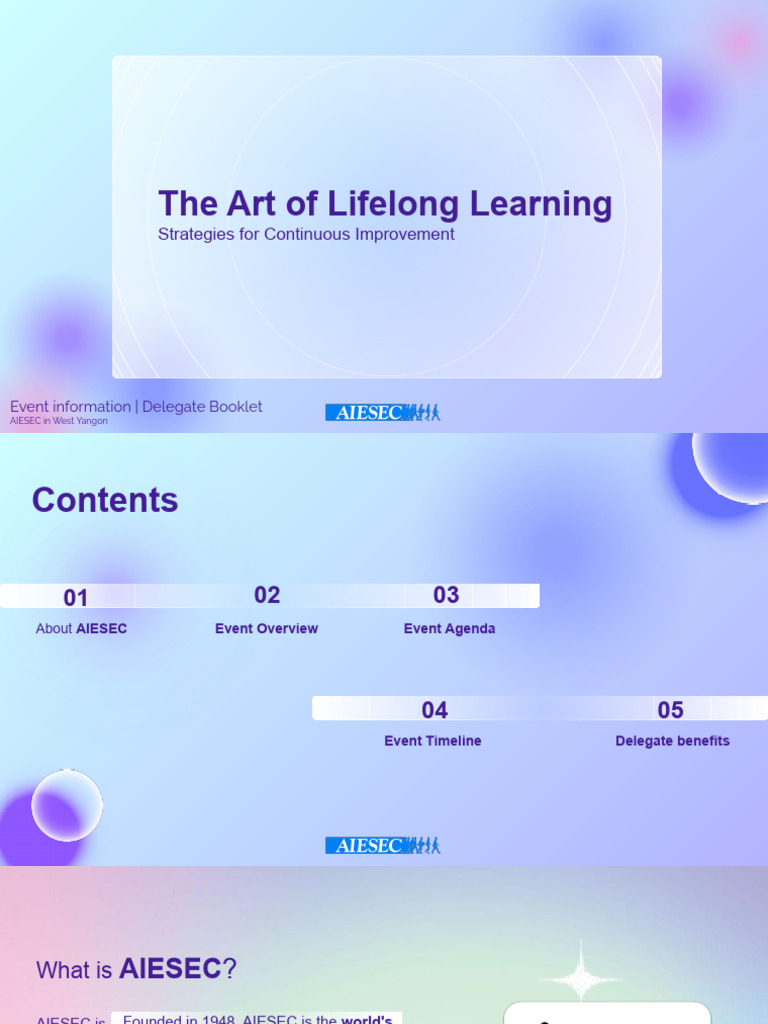 Delegate Booklet I The Art of Lifelong Learning I 2024.1 | PDF ...