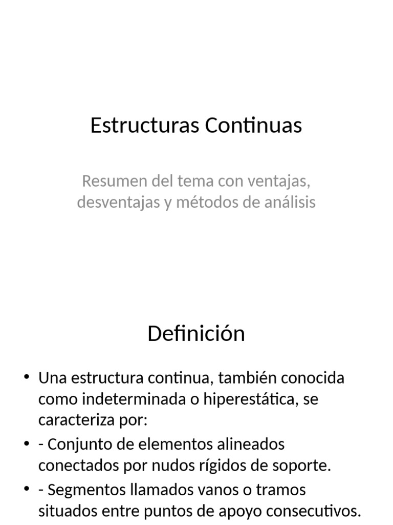 Estructuras Continuas | PDF