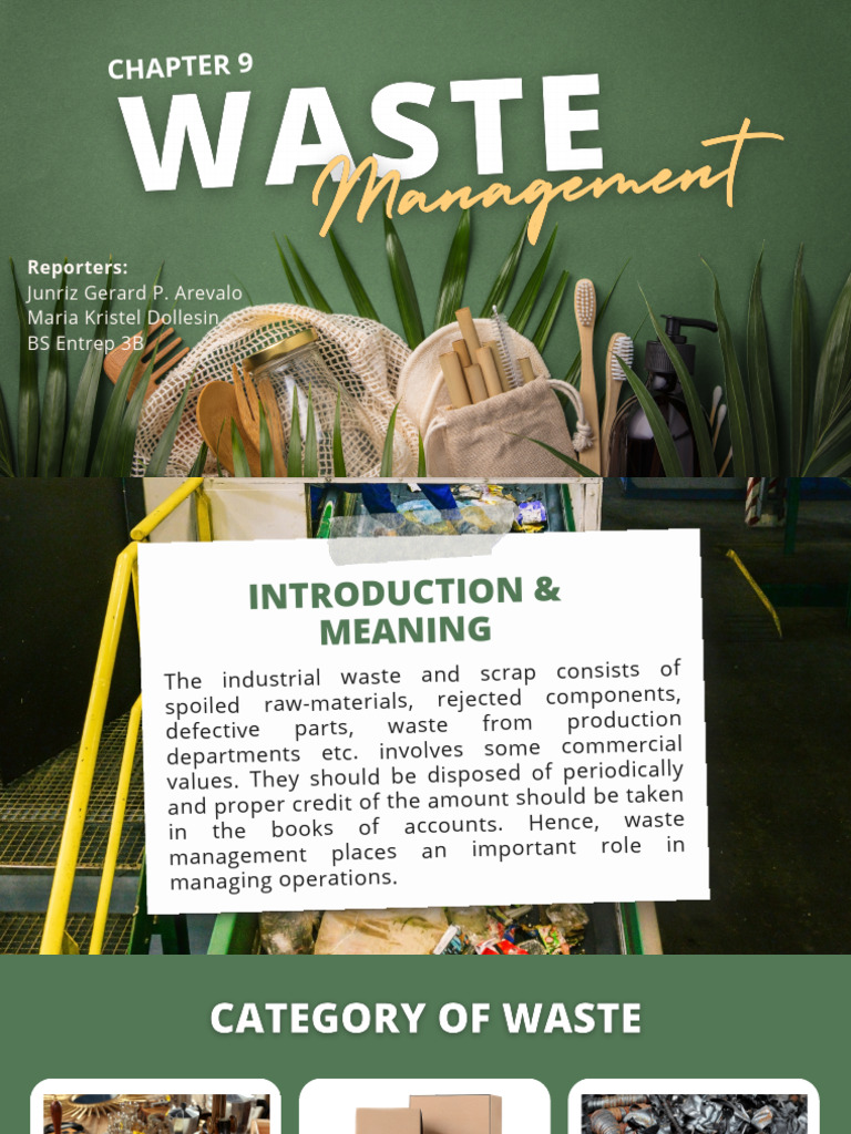 Chapter 9 Waste Management | PDF | Scrap | Waste Management