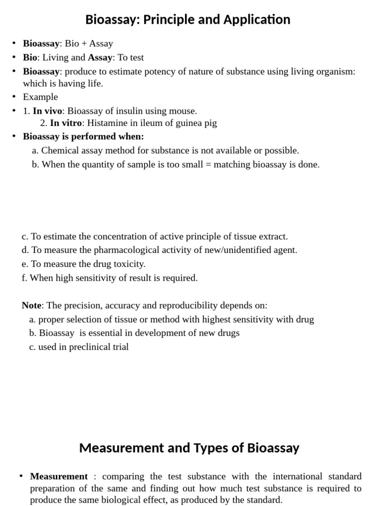 Bioassay | PDF | Bioassay | Assay