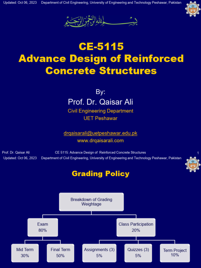 Advanced Reinforced Concrete Design CE 5115 | PDF | Concrete ...