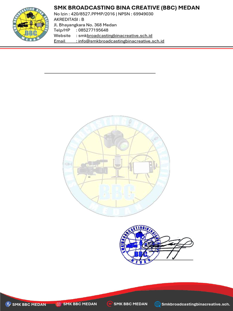 Permohonan Prakerin SMK BBC Medan | PDF