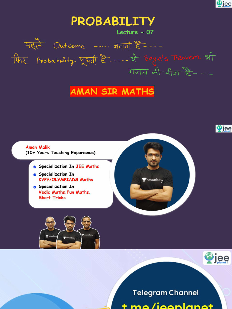 Probability 07 - Aman Sir - Compressed | PDF