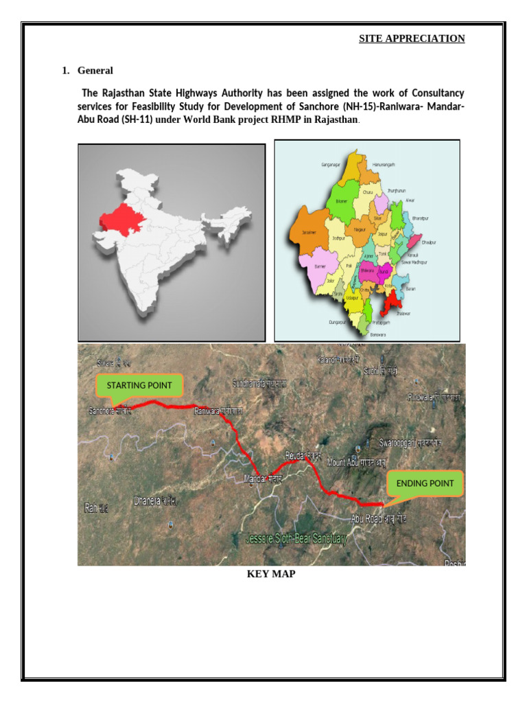Site Appreciation Pkg-1 Sanchore To Abu Road | PDF | Earth Sciences