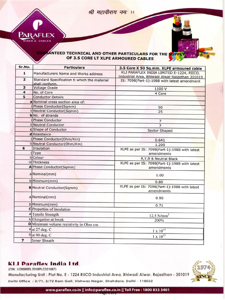3.5cx50 a2xfy Gtp | PDF
