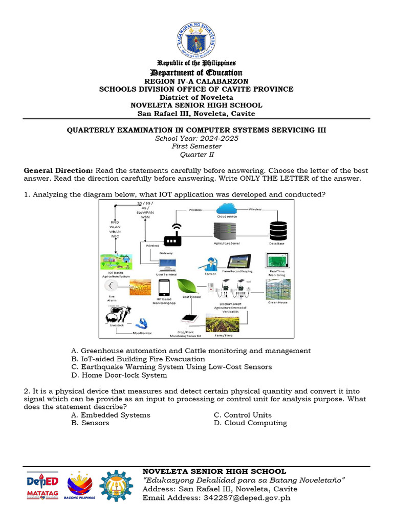 CSS3-Q2-QUARTERLY EXAM2024-2025 | PDF | Osi Model | Computer Network