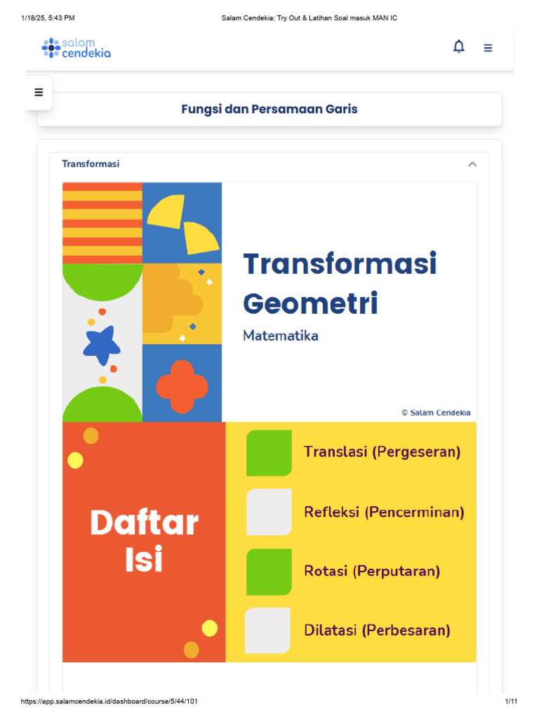 Materi Transformasi Geometri | PDF