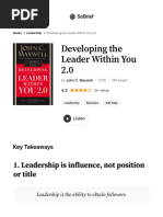 Document-Leadership 101 Self Reflection | PDF | Leadership | Goal